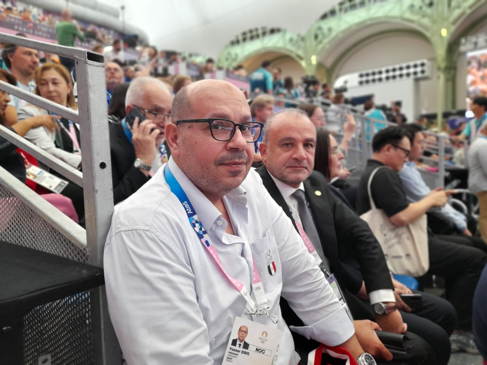 ياسر إدريس يدعم زياد السيسي في نصف نهائي منافسات السلاح - kasnews - كاس نيوز