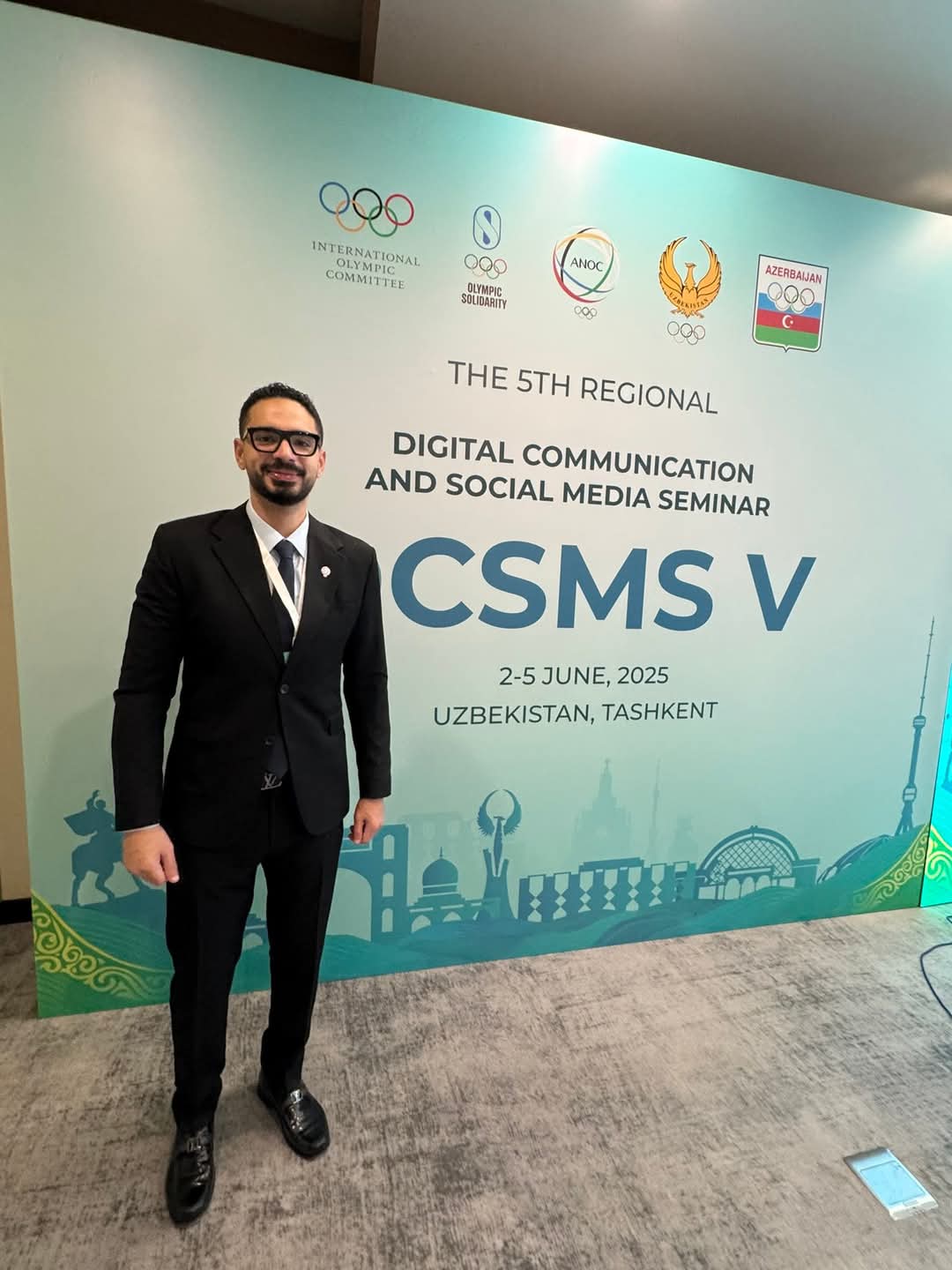 محمد مطيع يمثل اللجنة الأولمبية المصرية في الندوة الإقليمية للاتصال الرقمي بطشقند.. صور ...
